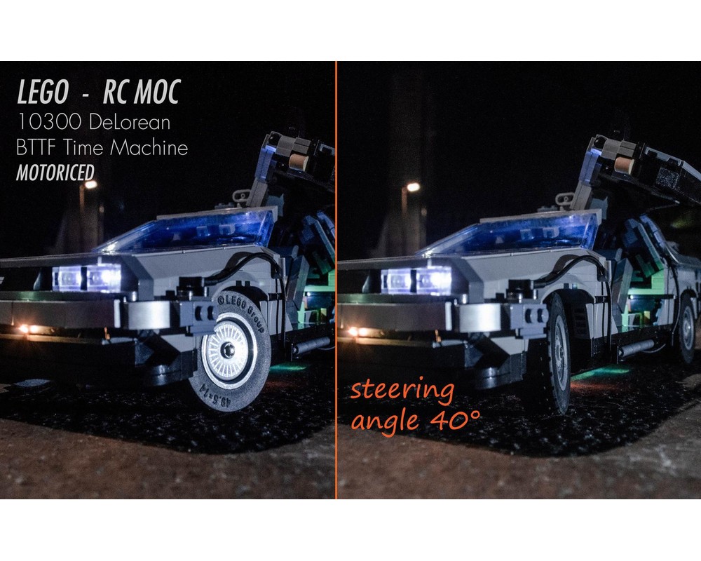 LEGO MOC DeLorean RC Mod - Motorization for 10300 Back to the Future ...