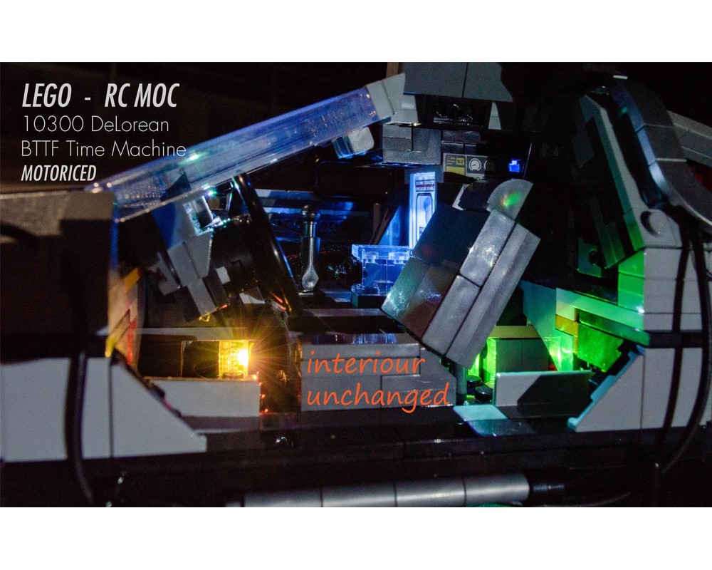 LEGO MOC DeLorean RC Mod - Motorization for 10300 Back to the Future ...