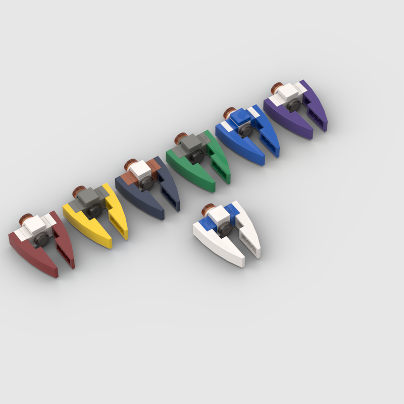 LEGO MOC Micro Scale Jedi Interceptors by LegacyLego | Rebrickable ...