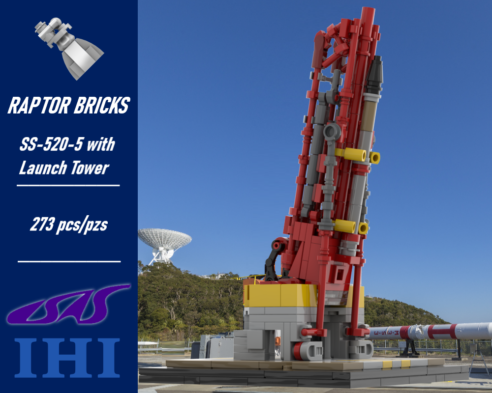 LEGO MOC SS-520-5 With Launch Tower (at 1:110 scale) by RAPTOR BRICKS | Rebrickable - Build with ...