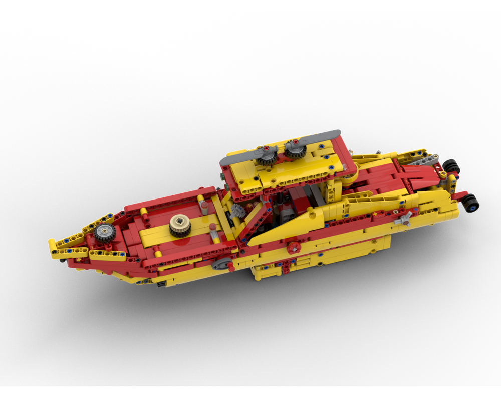 Lego Moc 42152 B Model Rescue Boat By Roelofs Creations Rebrickable