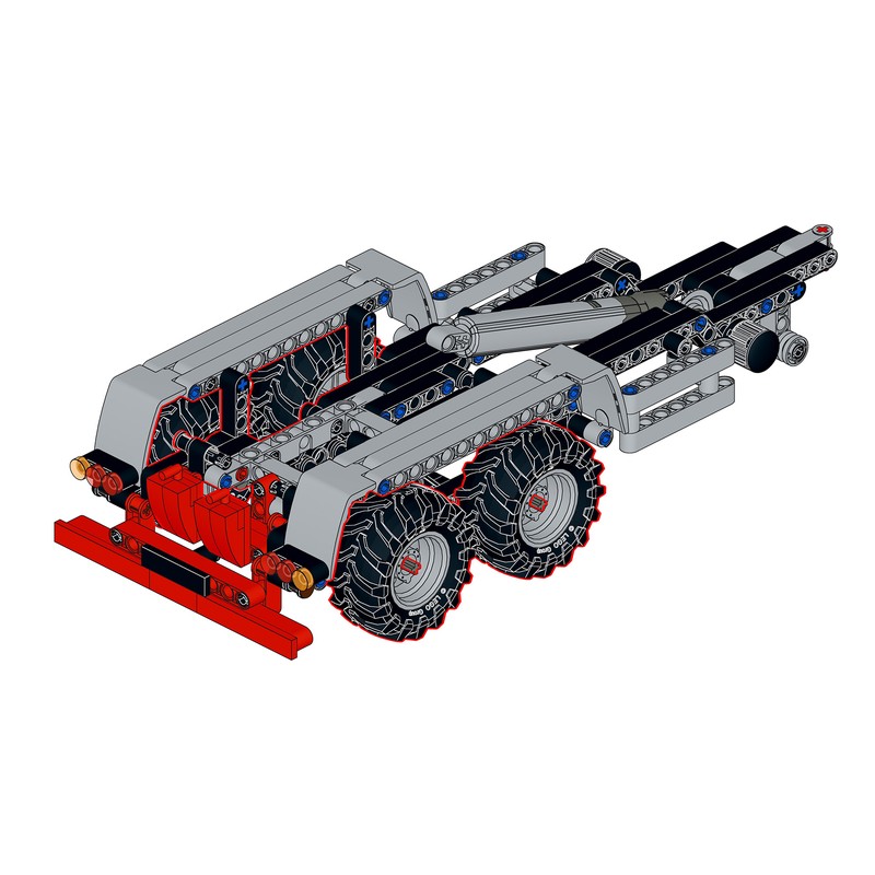 LEGO MOC Tractor trailer chassies by ultra32 | Rebrickable - Build with ...