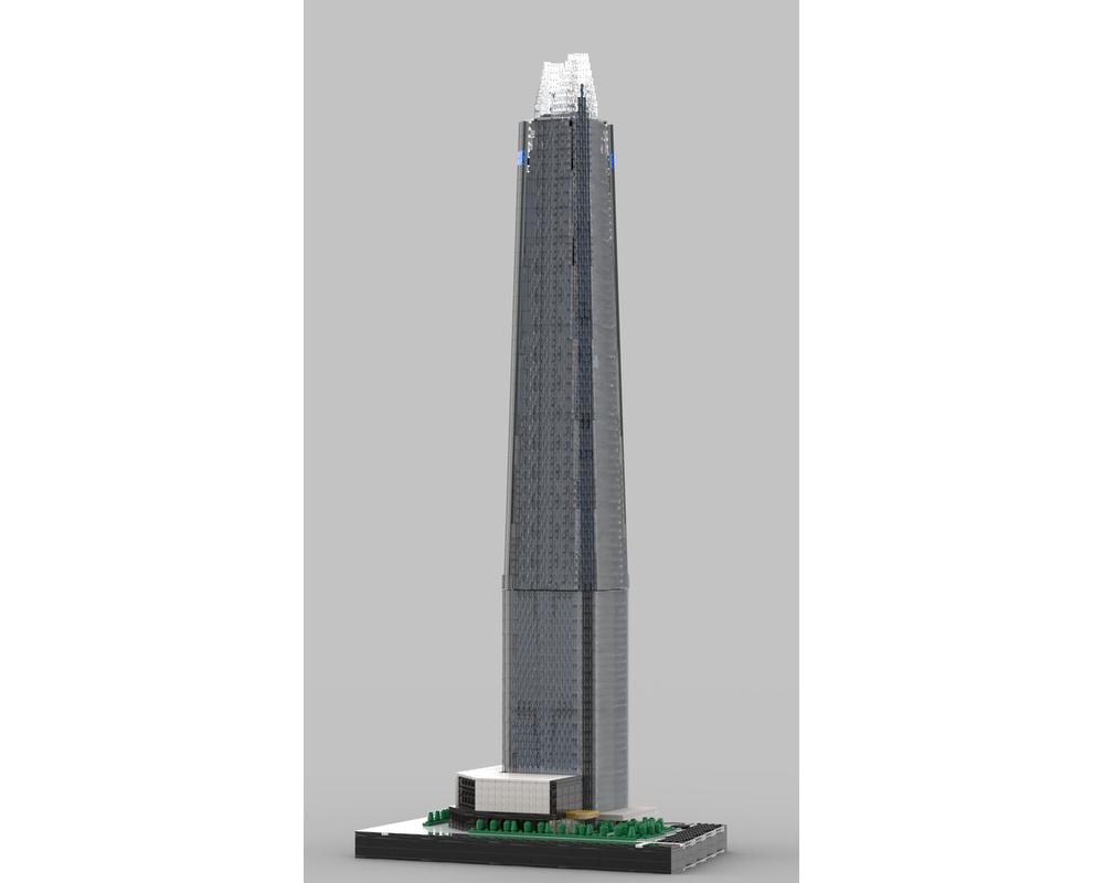 Lego Moc Lotte World Tower Ver 2 At 1650th Scale By Funnytacobunny
