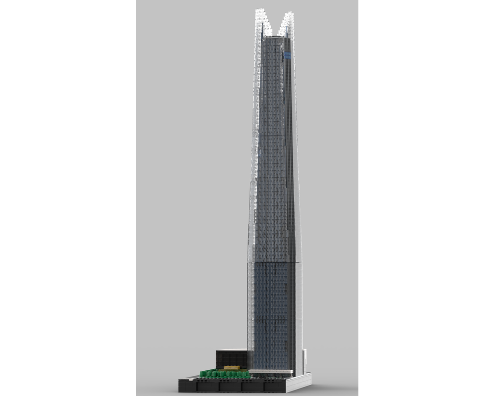 Lego Moc Lotte World Tower Ver 2 At 1650th Scale By Funnytacobunny