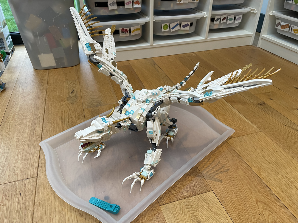 Lego Moc Large Ice Dragon By Tomclarke Rebrickable Build With Lego