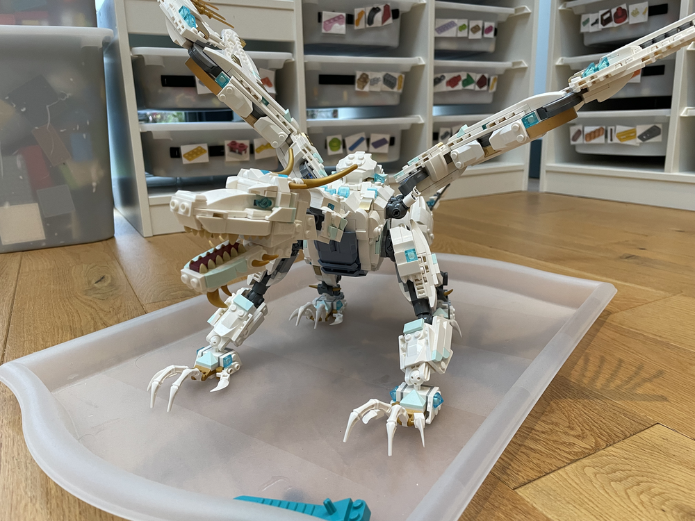 Lego Moc Large Ice Dragon By Tomclarke Rebrickable Build With Lego