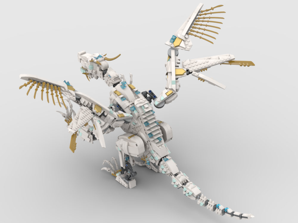 Lego Moc Large Ice Dragon By Tomclarke Rebrickable Build With Lego