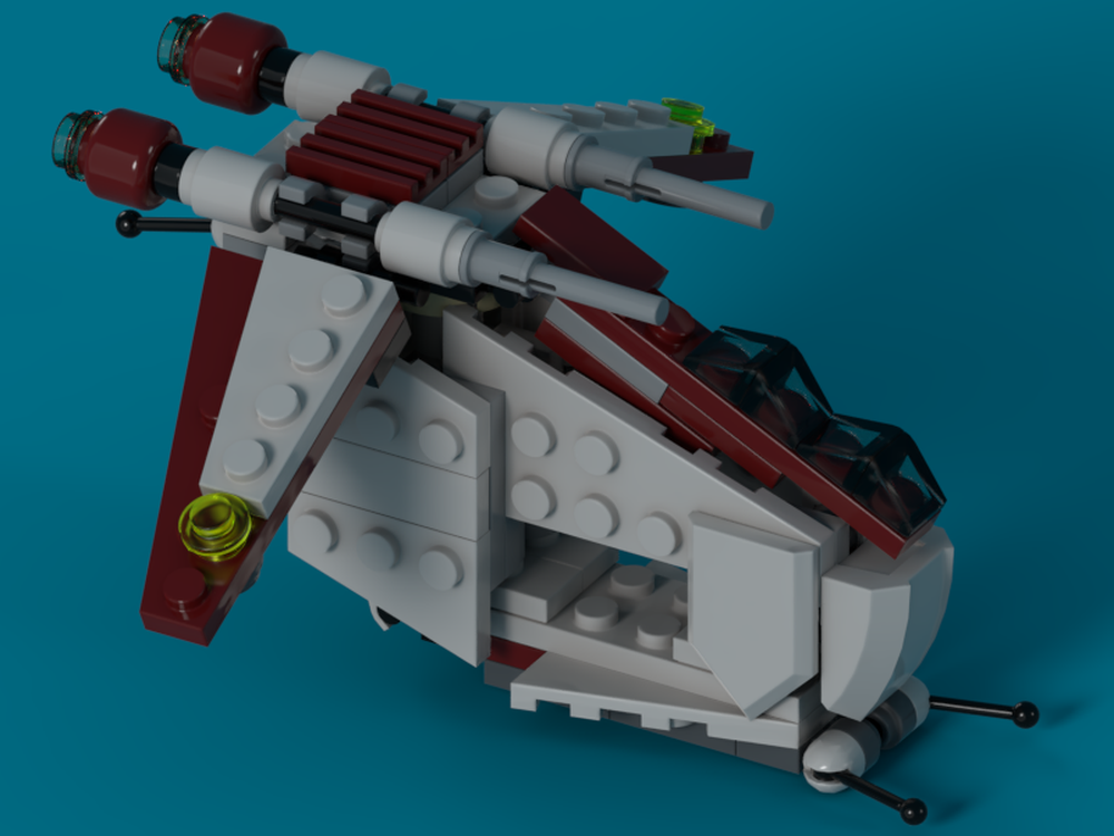 Lego Moc Moc Republic Gunship Laat By Mobyeatworld Rebrickable