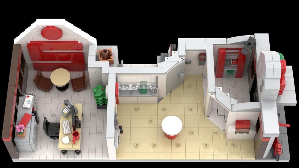 LEGO MOC Sparkasse Diorama (german public bank / european savings bank ...