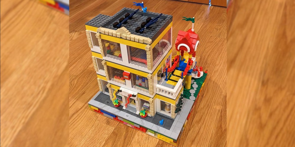 LEGO MOC Three-Floor Lego Store with Slides! by cscott | Rebrickable ...