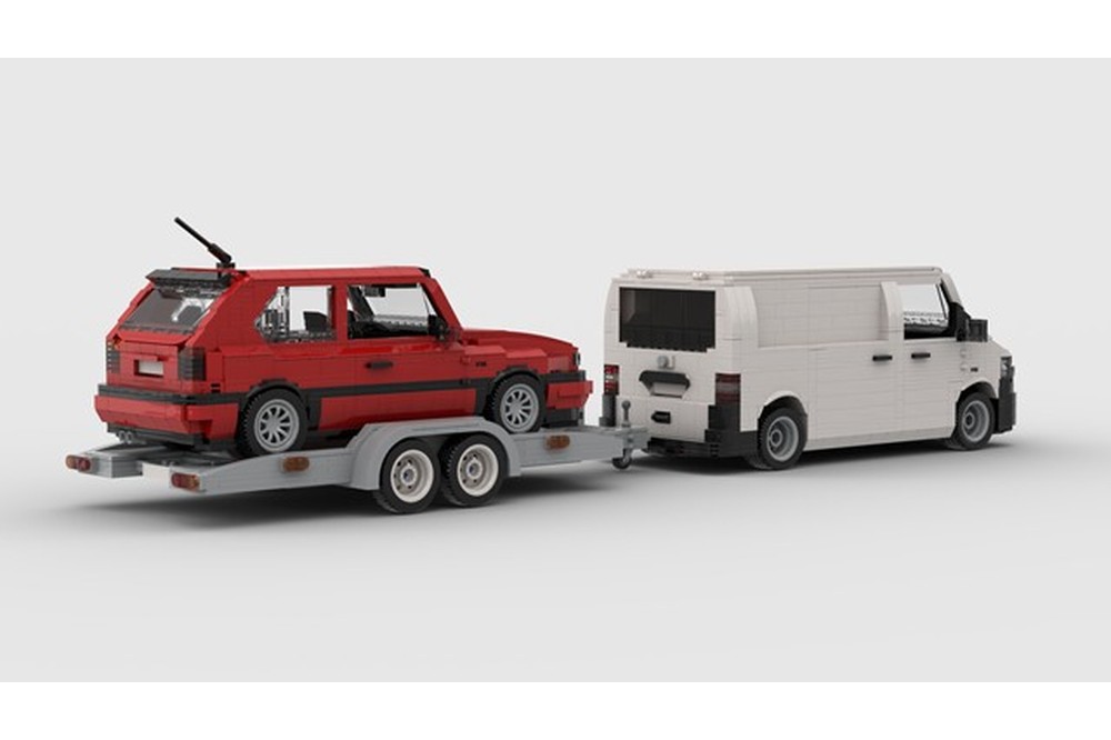 Lego Moc German Car Trailer By Brixxbert Rebrickable Build With Lego
