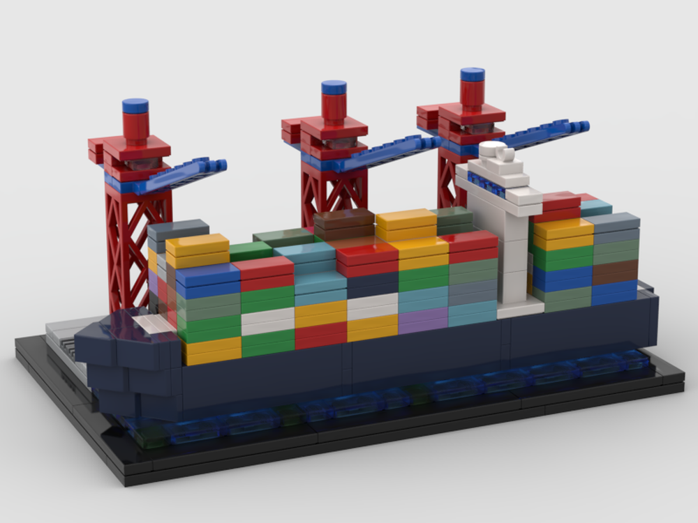 LEGO MOC Containership & Terminal by tobetop | Rebrickable - Build with ...