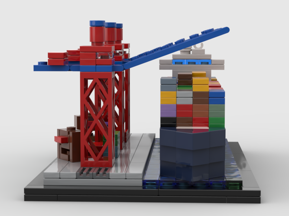 LEGO MOC Containership & Terminal by tobetop | Rebrickable - Build with ...