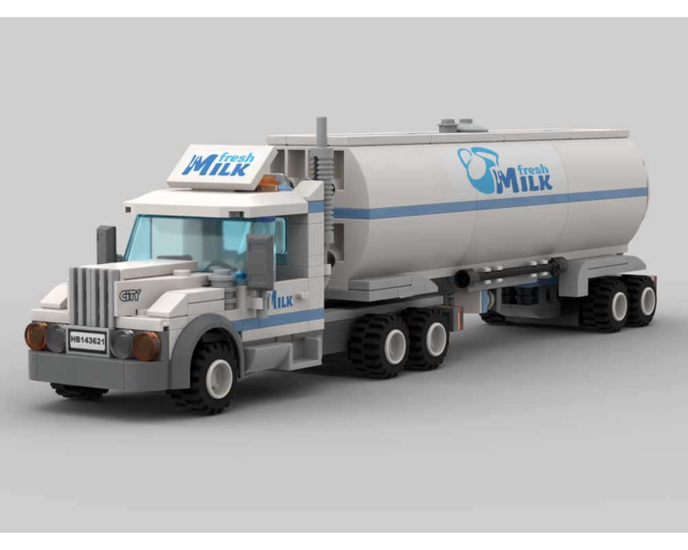 LEGO MOC Milk Tanker by HaulingBricks | Rebrickable - Build with LEGO