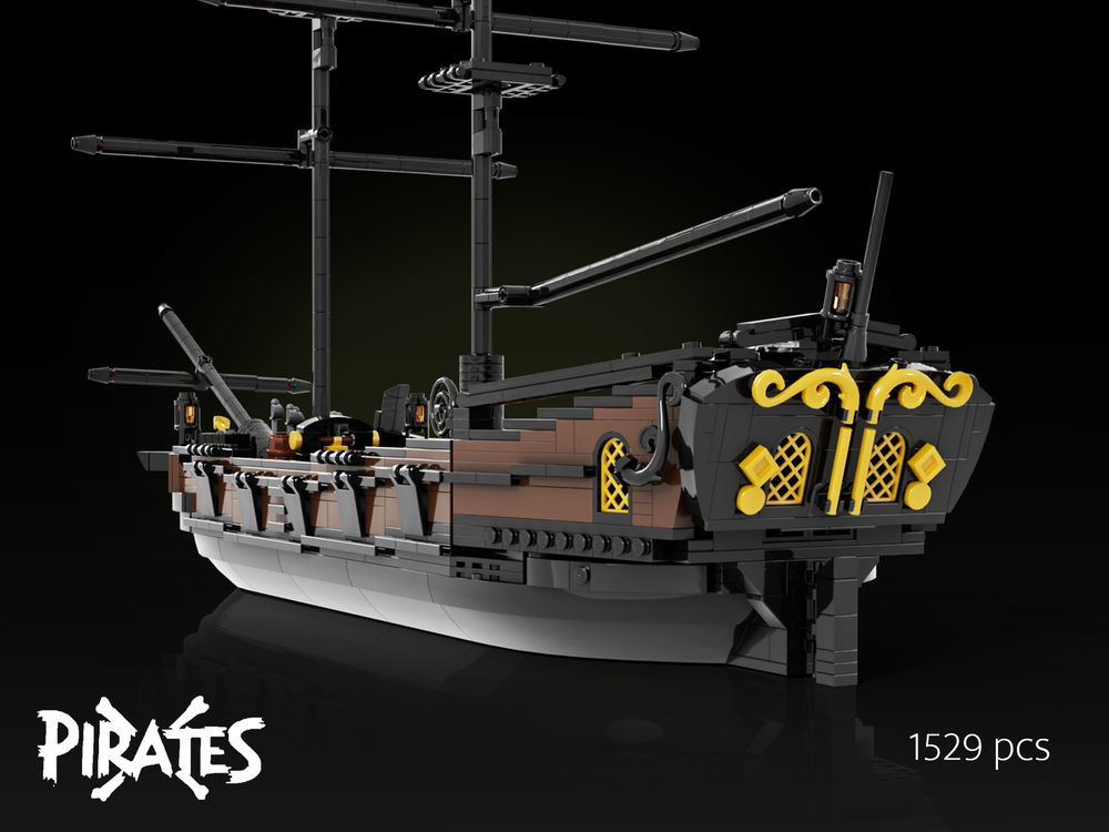 Lego Moc Pirate Brig By Marius2002 Rebrickable Build With Lego