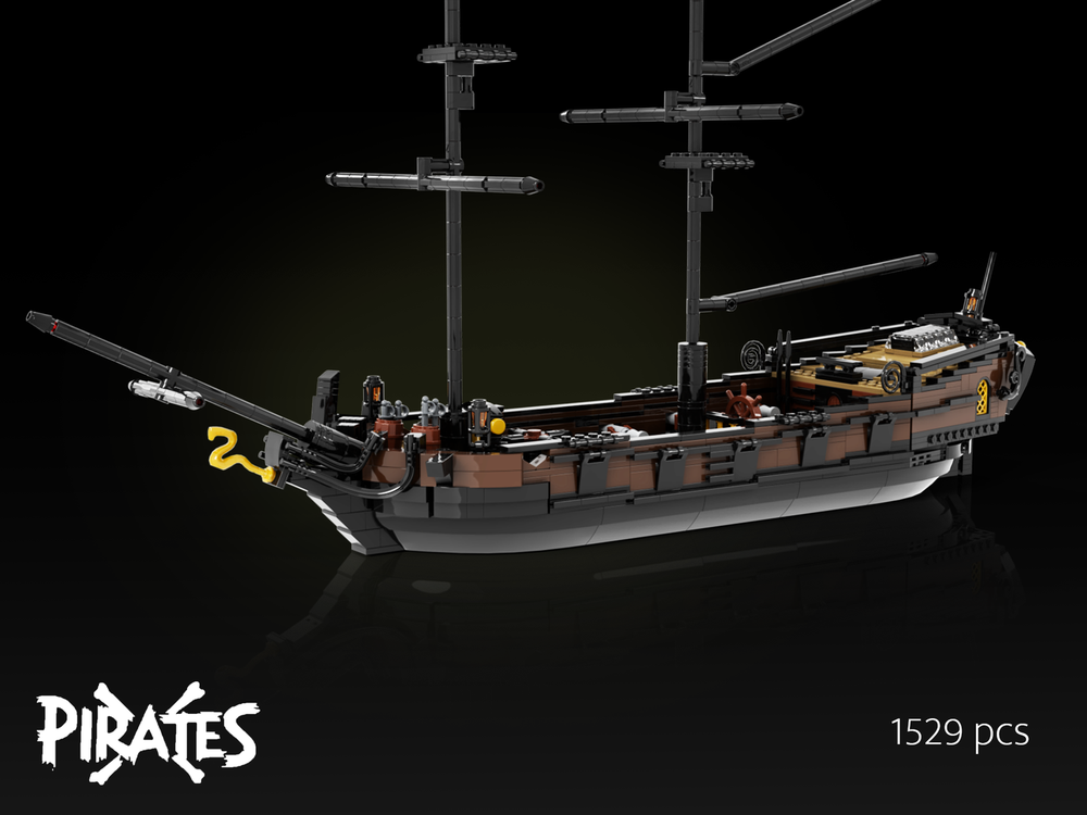 Lego Moc Pirate Brig By Marius2002 Rebrickable Build With Lego