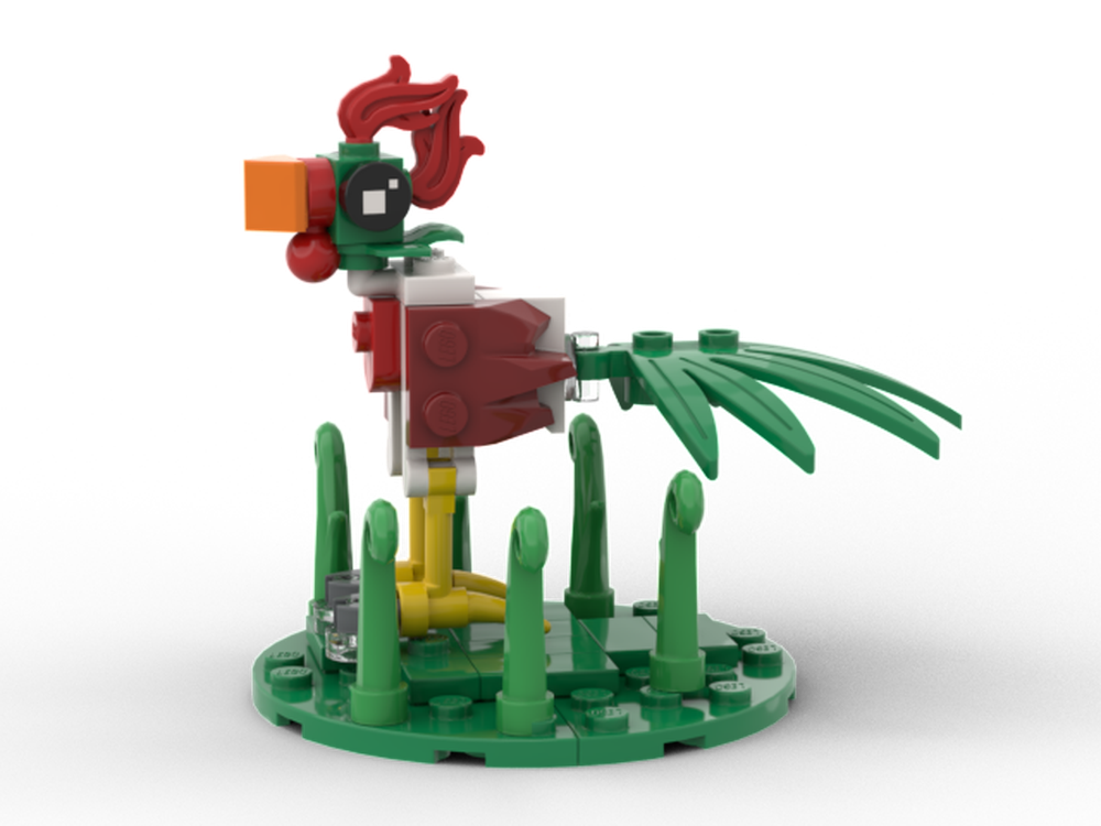 LEGO MOC Red and Green Cockerel by Space_Steave | Rebrickable - Build ...