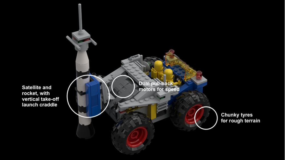 Lego Moc Classic Space Mobile Rocket Transporter By Watsonlego