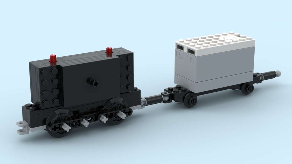LEGO MOC 9V Powertrain for trains that run on 4 stud wide track by ...