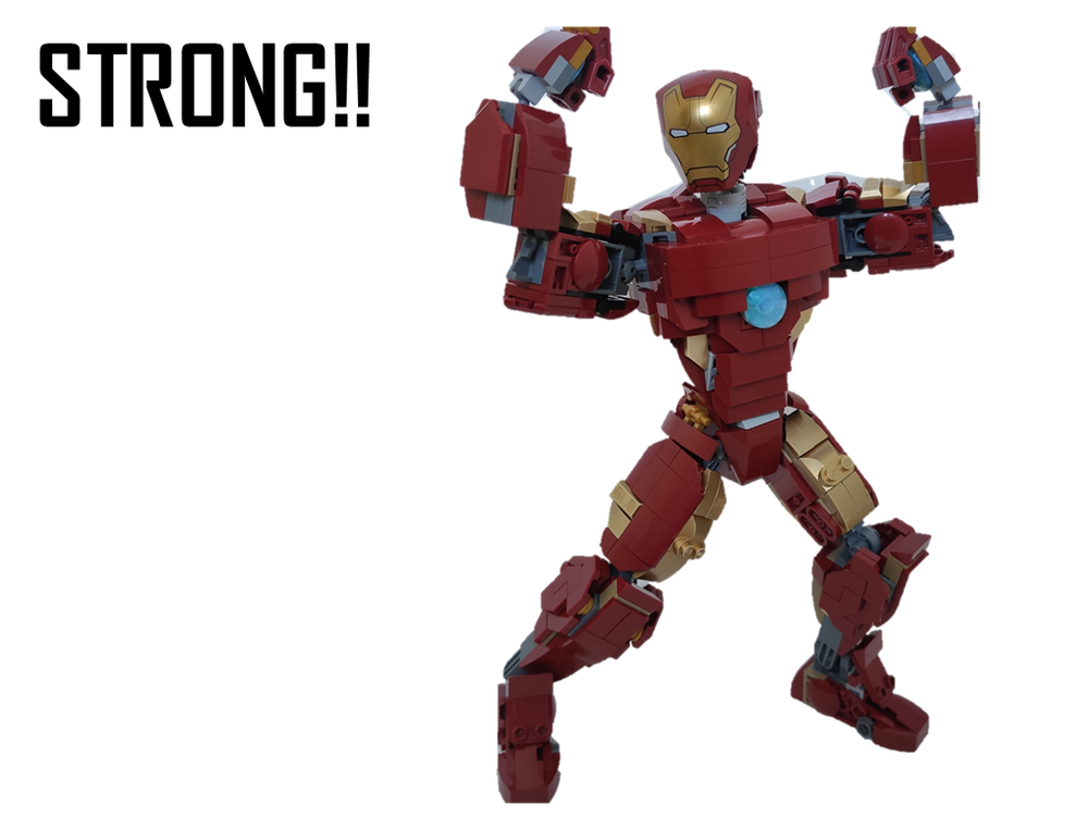 LEGO MOC Posable Iron Man Mark 43 by Bricked_Figs | Rebrickable - Build ...