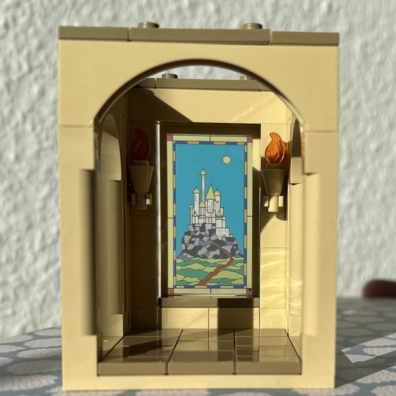 LEGO MOC Hogwarts stained glass window corridor by halfbrickprincess ...