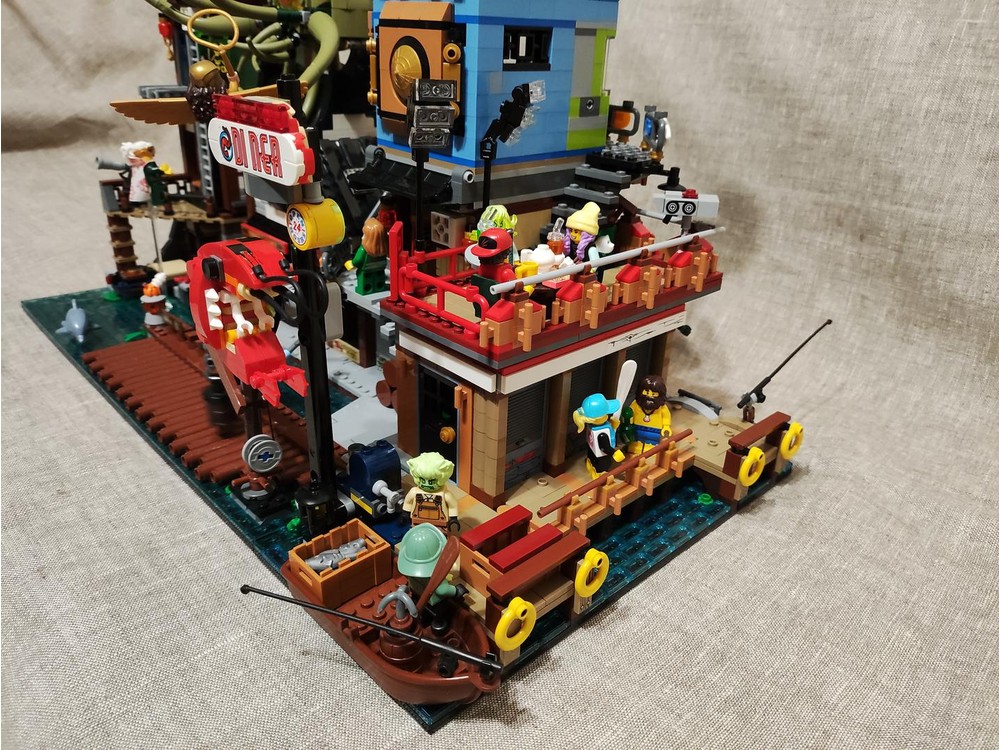Lego Moc Shrimp Cafe Ninjago City Docks Add On By Fantasts