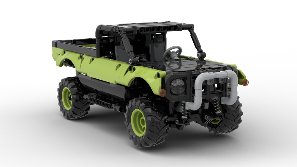 Lego Moc Light Pickup With 4x4 Chassis 2l Control By Stily