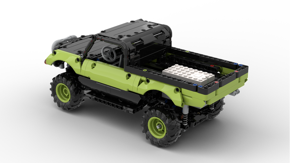 Lego Moc Light Pickup With 4x4 Chassis 2l Control By Stily