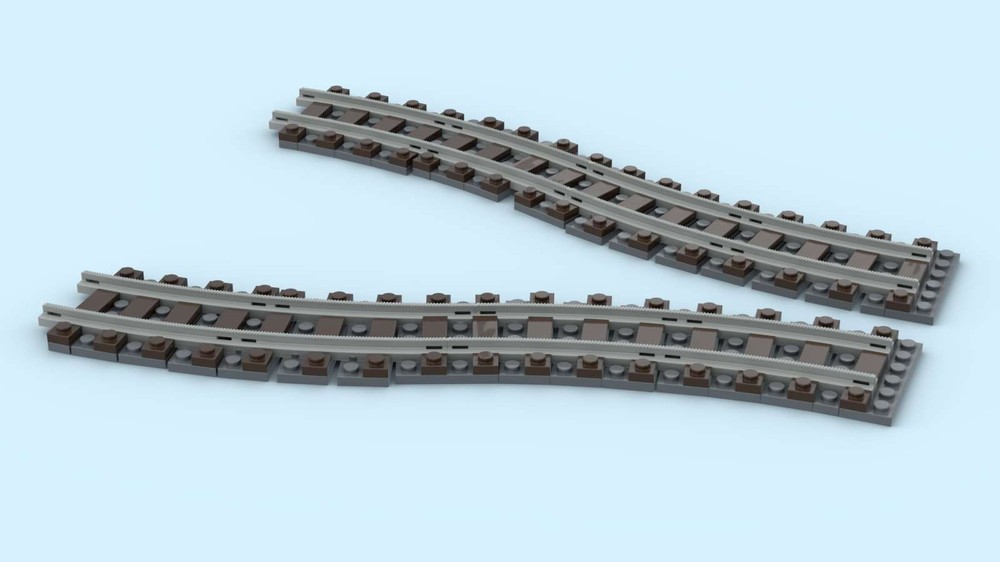 LEGO MOC S-curves for 4 stud wide train track by williweb | Rebrickable ...