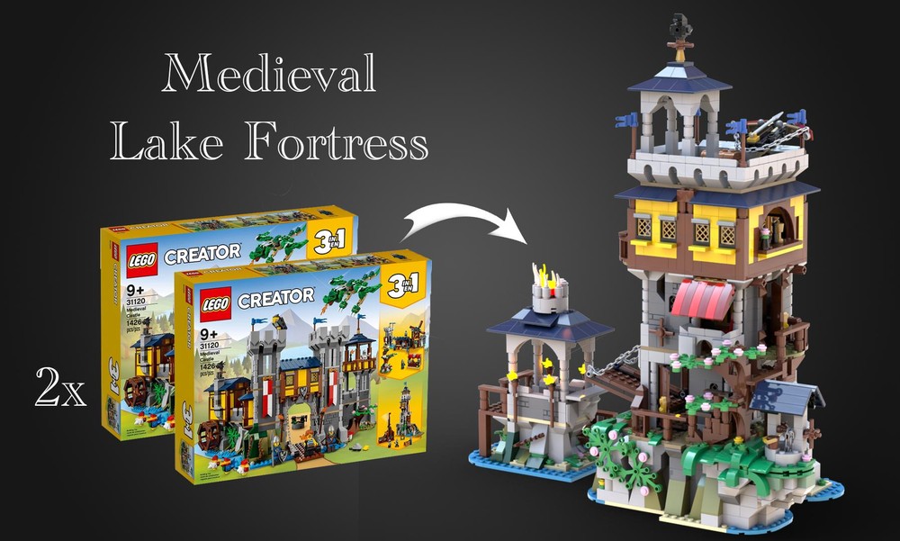 LEGO MOC Medieval Lake Fortress by mikael.holber | Rebrickable - Build ...