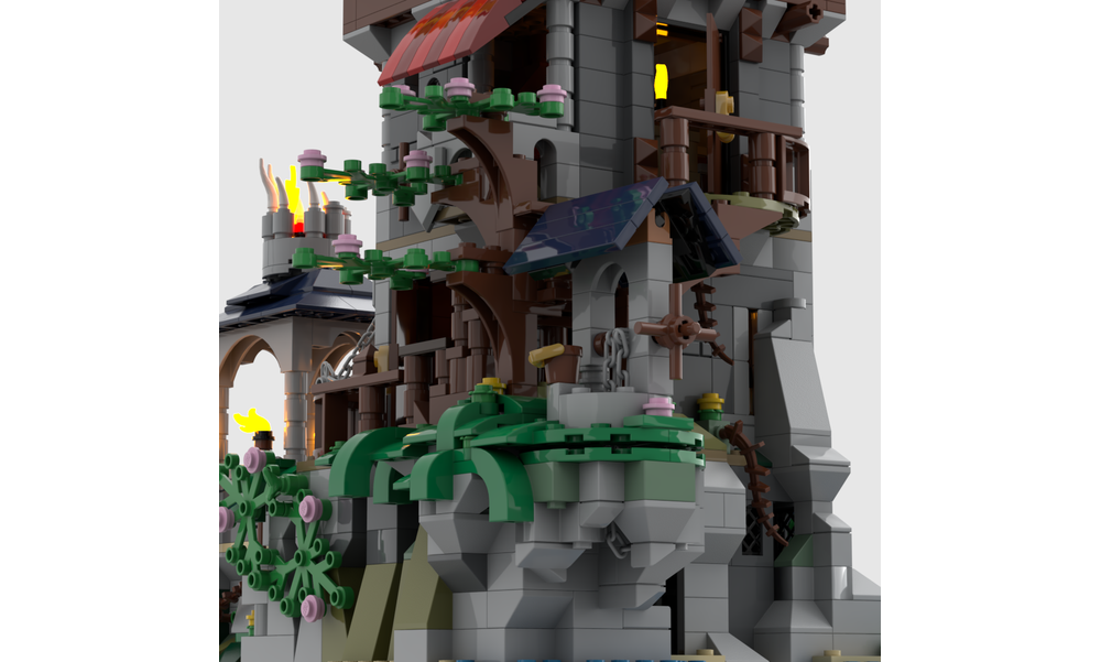 Lego Moc Medieval Lake Fortress By Mikaelholber Rebrickable Build