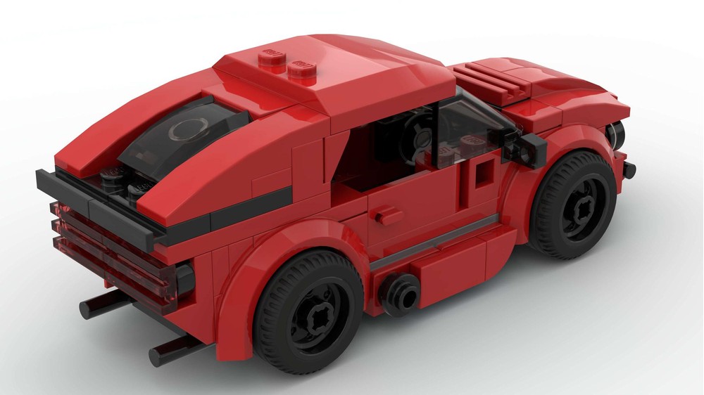 Lego Moc Red Muscle Car By P6tu Rebrickable Build With Lego
