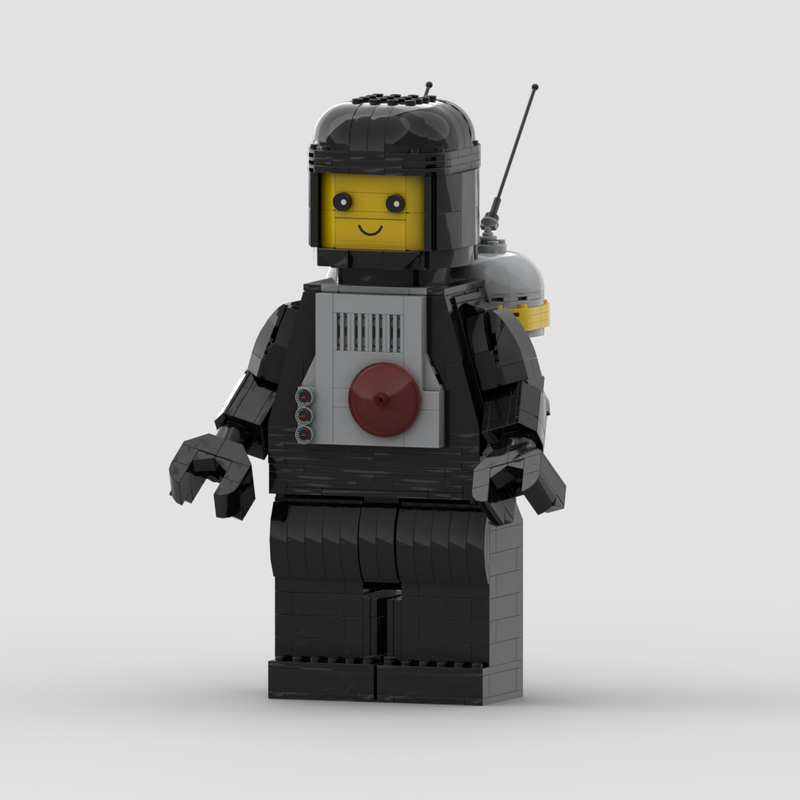 LEGO MOC Big Classic Spaceman Black with Booster Brick Build by dirk81 ...