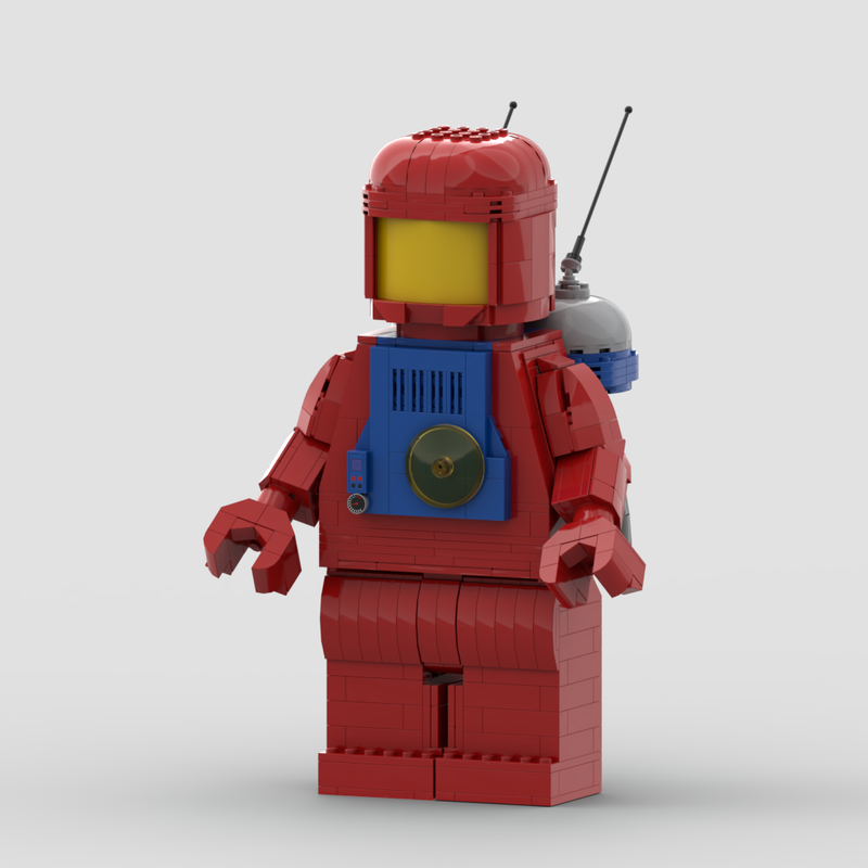 LEGO MOC Big Classic Spaceman Black with Booster Brick Build by dirk81 ...