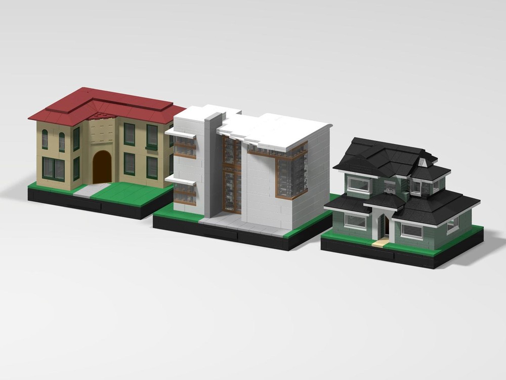 LEGO MOC Modern family houses by cecivier | Rebrickable - Build with LEGO
