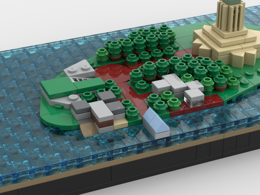 Lego Moc Statue Of Liberty Liberty Island By Taters Rebrickable