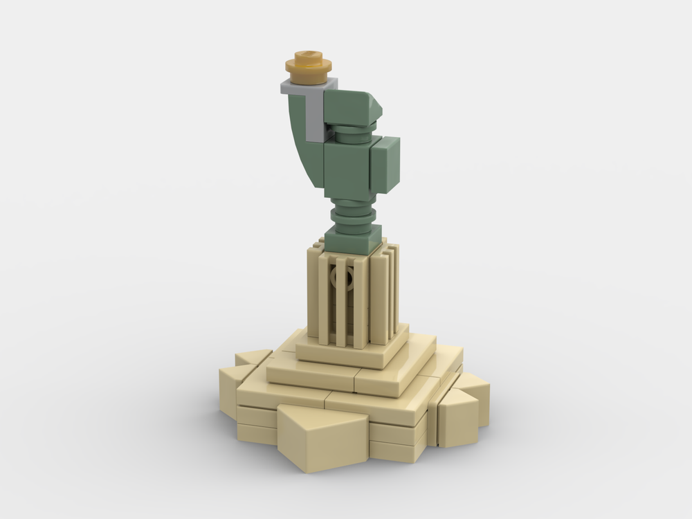 Lego Moc Statue Of Liberty Liberty Island By Taters Rebrickable