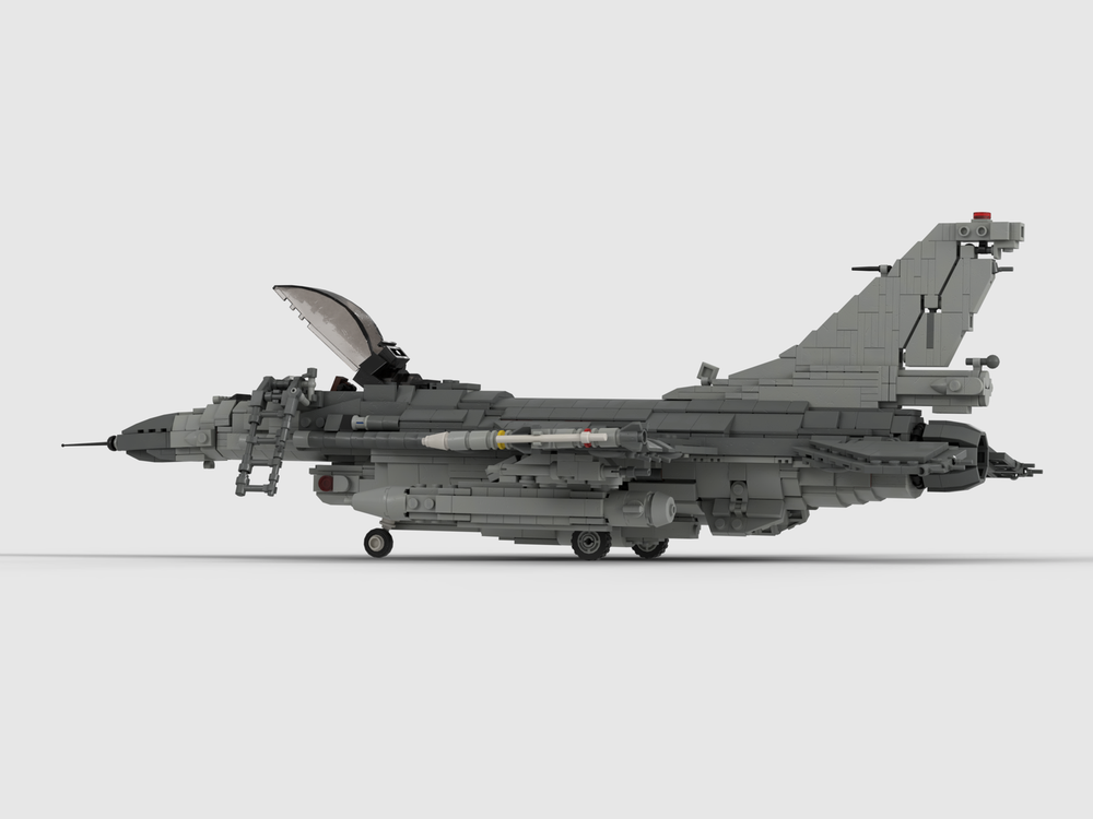 Lego Moc F 16c Block 50 Fighting Falcon By Piecesofakom Rebrickable