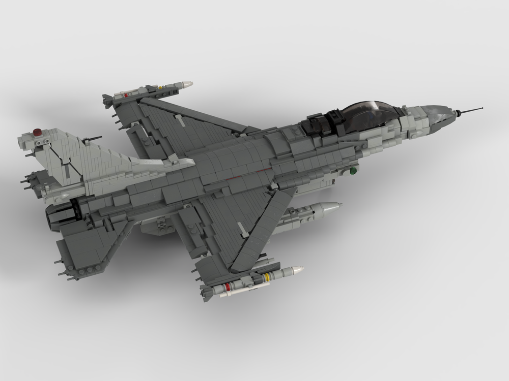 Lego Moc F 16c Block 50 Fighting Falcon By Piecesofakom Rebrickable