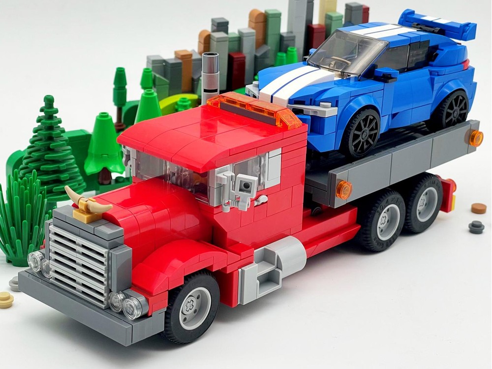 LEGO MOC Big Pete Tow Truck by IBrickedItUp | Rebrickable - Build with LEGO