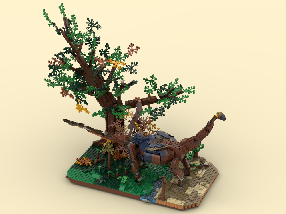 Lego Moc 21318 Dinosaur Diorama Tree House Alternative Build By