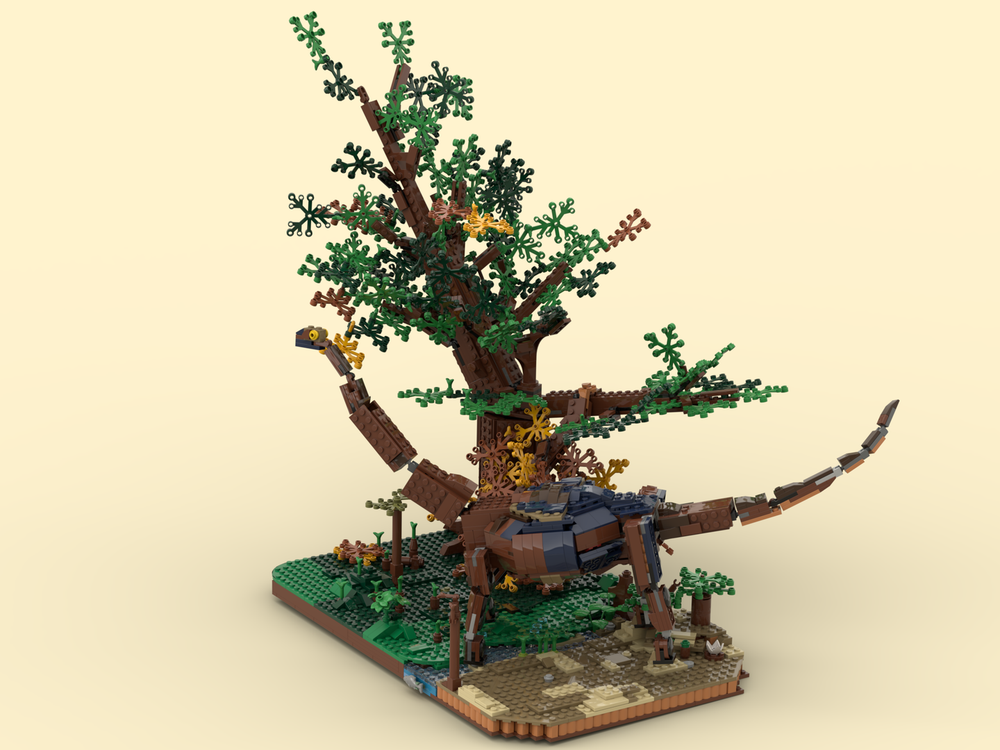 Lego Moc 21318 Dinosaur Diorama Tree House Alternative Build By