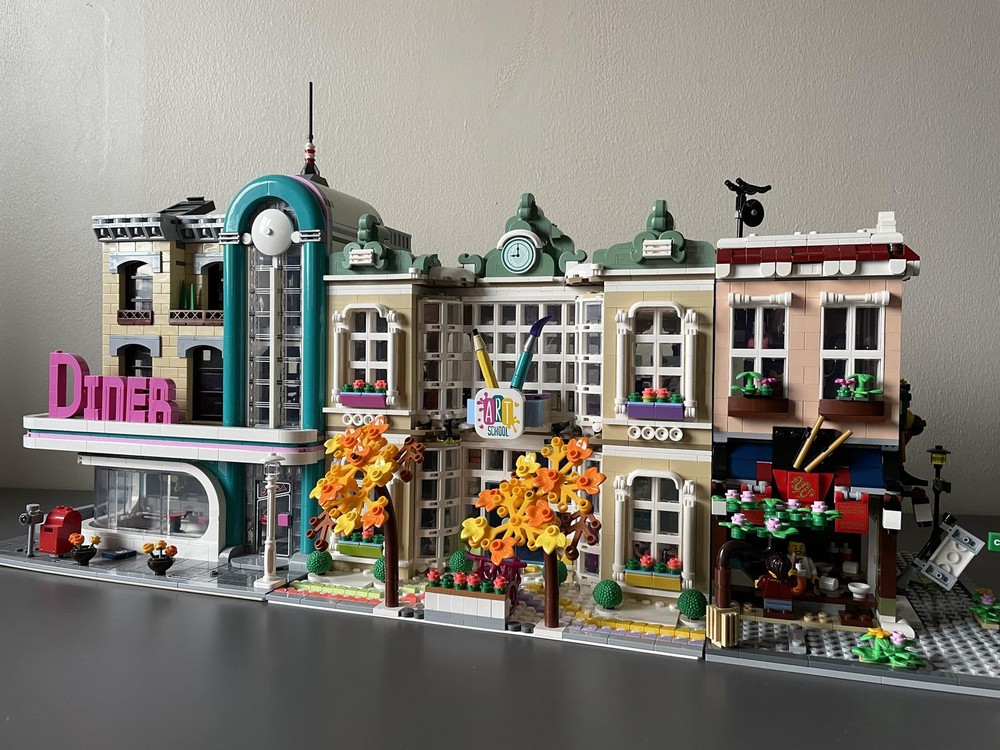 Lego Moc Art School Modular Alternate Build 3x 41711 By Re Bricked
