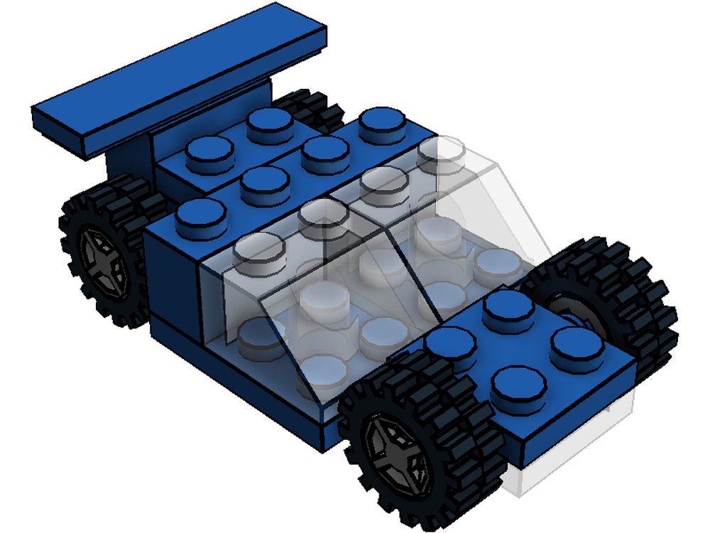 LEGO MOC blue racing car by AhtiVee | Rebrickable - Build with LEGO