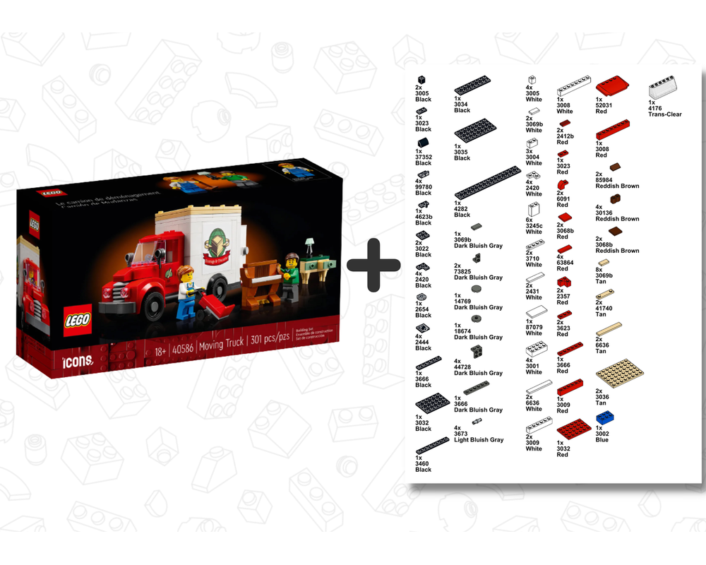 LEGO MOC 40586 Mod - Moving Truck (8 Studs Wide) - Lego Cars Moc ...