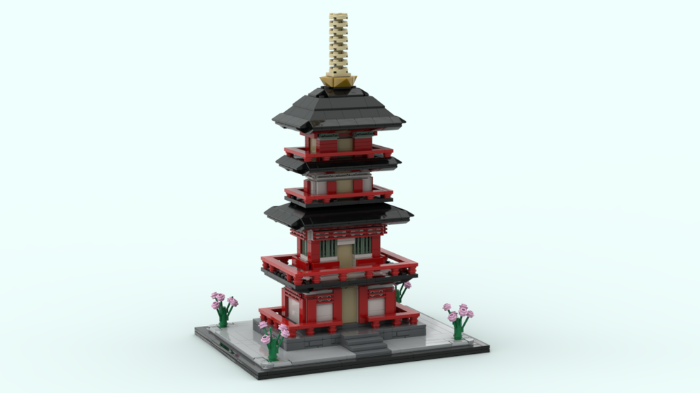 LEGO MOC Japanese pagoda by Giganbrick | Rebrickable - Build with LEGO