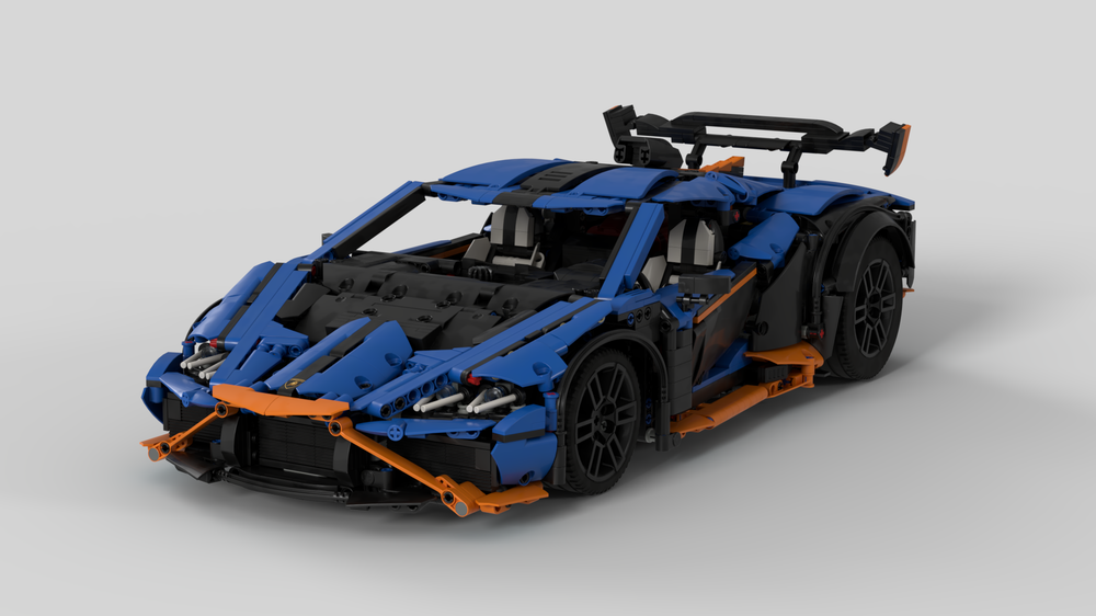 LEGO MOC Huracan STO Blu/Orange by HL2 | Rebrickable - Build with LEGO