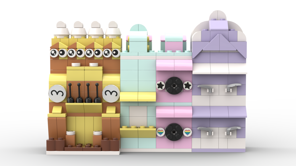 LEGO MOC 11028 Rainbow houses by Lenarex | Rebrickable - Build with LEGO
