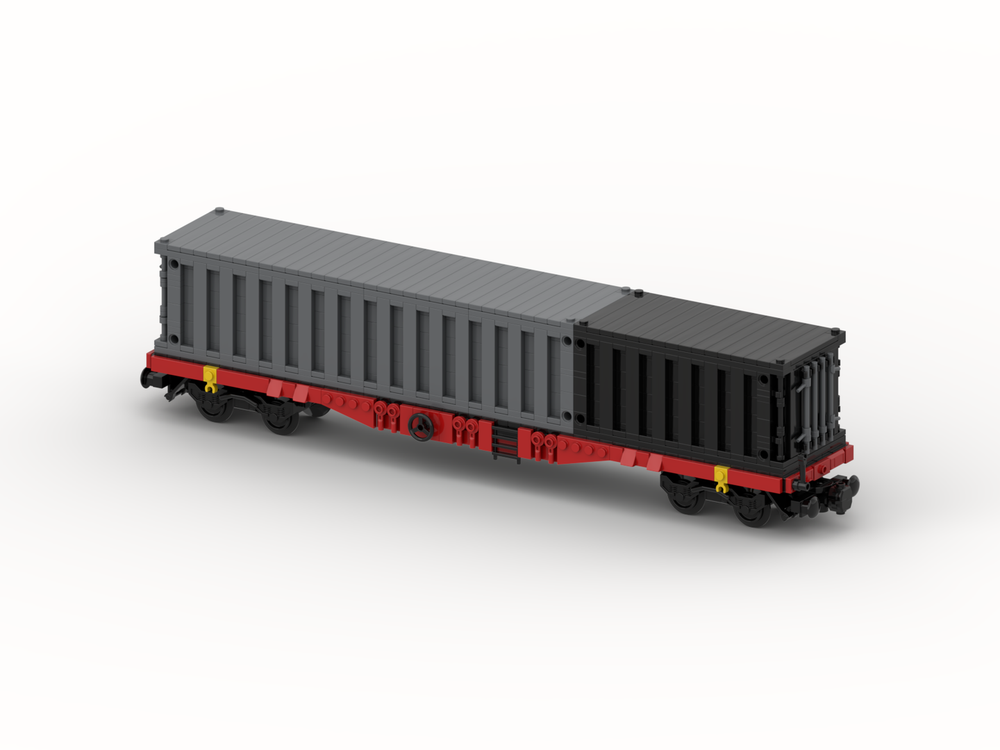 LEGO MOC-144348 DB - Containerwagon "Sgjs 716" with 20ft & 40ft ...