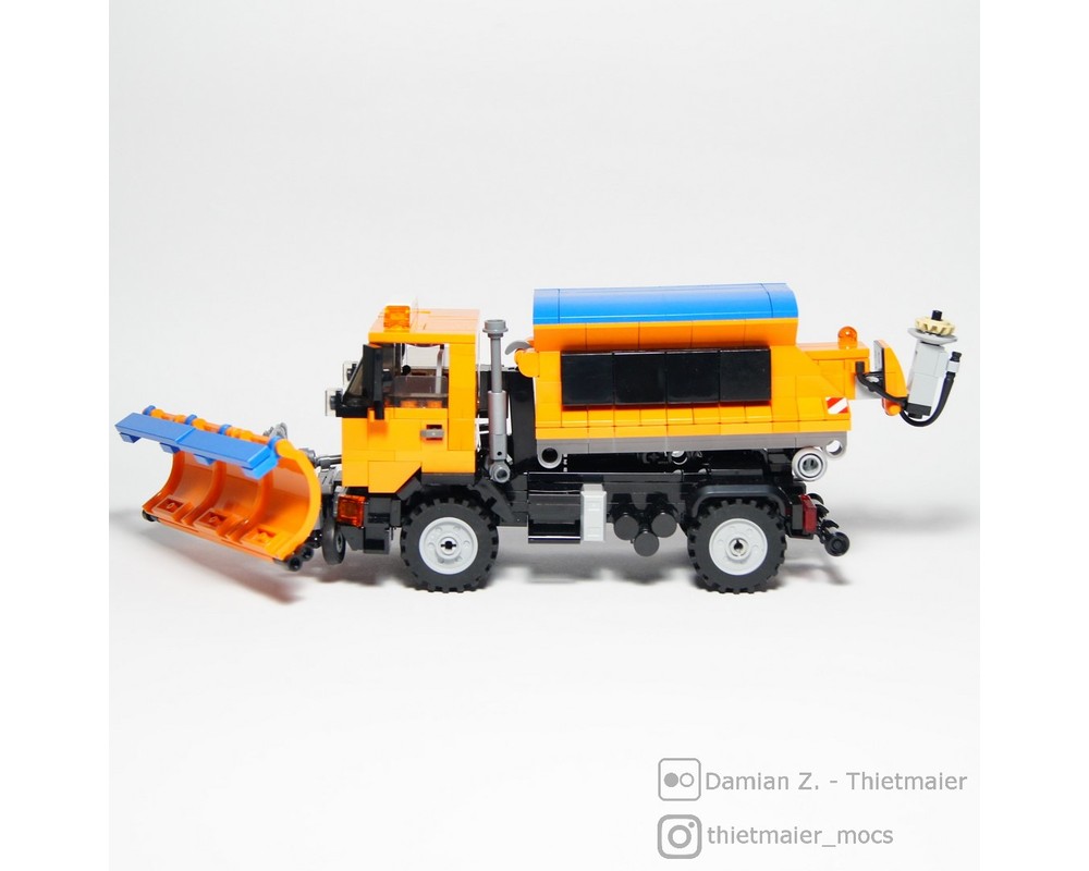 Lego Moc Snow Plow And Salt Spreader For Hooklift Truck By Thietmaier